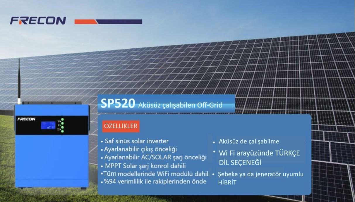 FRECON SP520 AKÜSÜZ de Çalışabilen Yüksek Voltajlı Off Grid İnverter ...